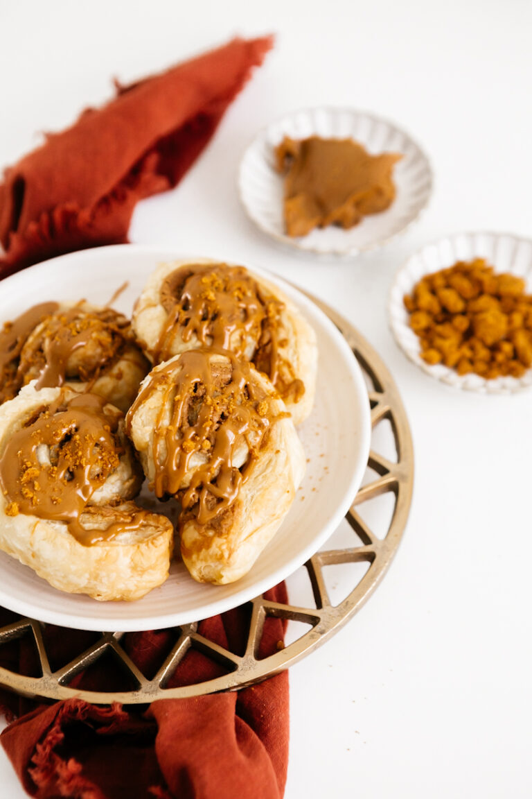 Puff Pastry Cookie Butter Rolls - Heathers Home Bakery