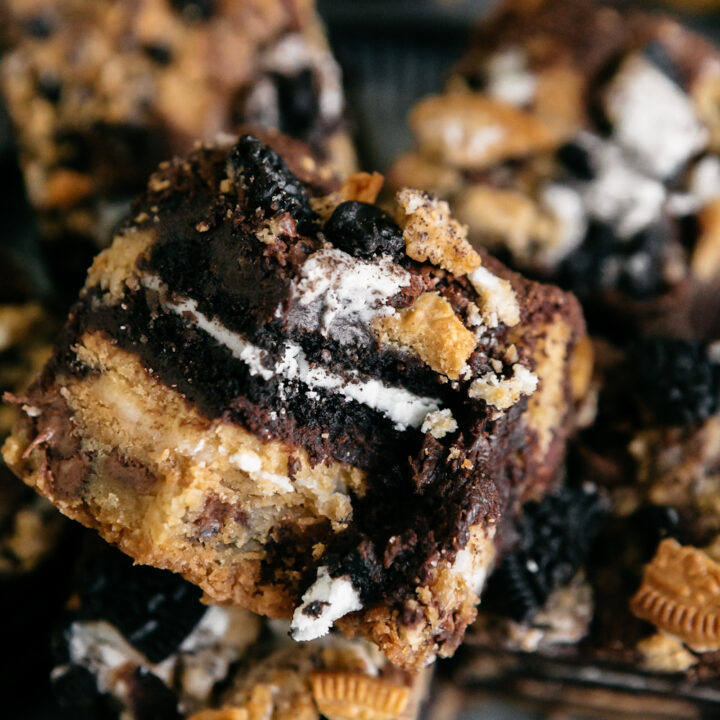 Oreo Brookie Bars - Heathers Home Bakery